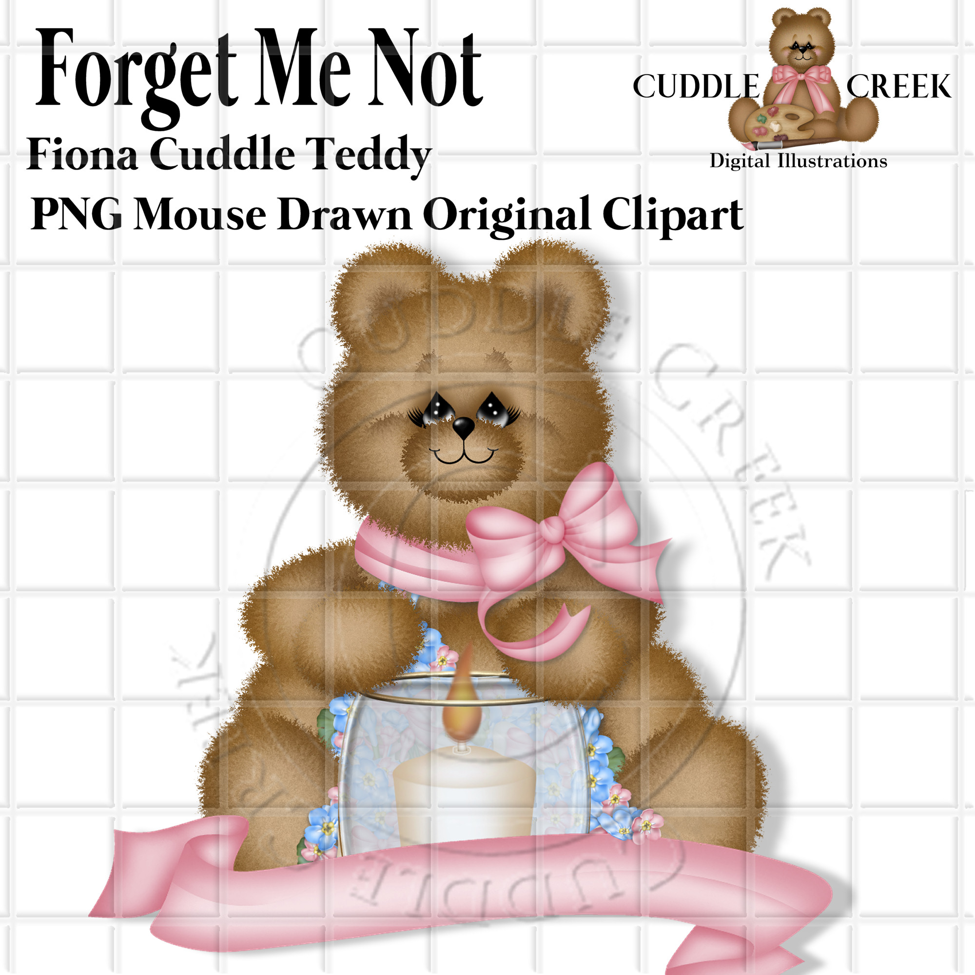 Fiona | Pink Teddybear Clip Art - Cuddle Creek